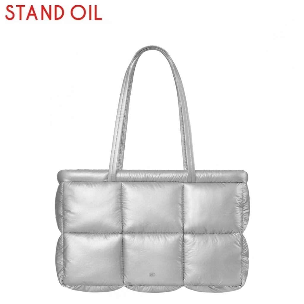 STAND OIL Bubble Bag Silver Women's Shoulder Bag K-Fashion | Shopee ...