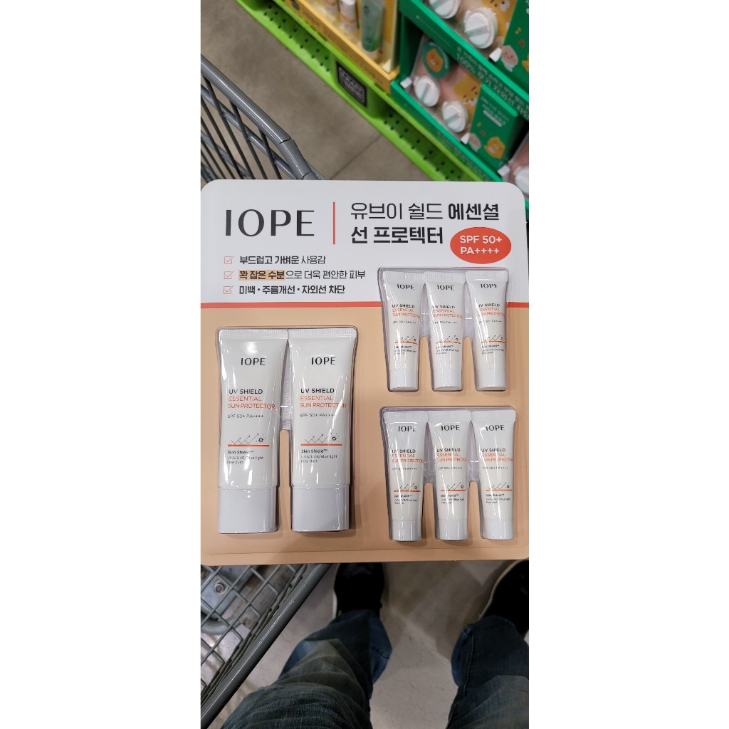 (Emart Korea) Set IOPE UV Shield Essential Sun Protector 40ml * 2 pack+ ...