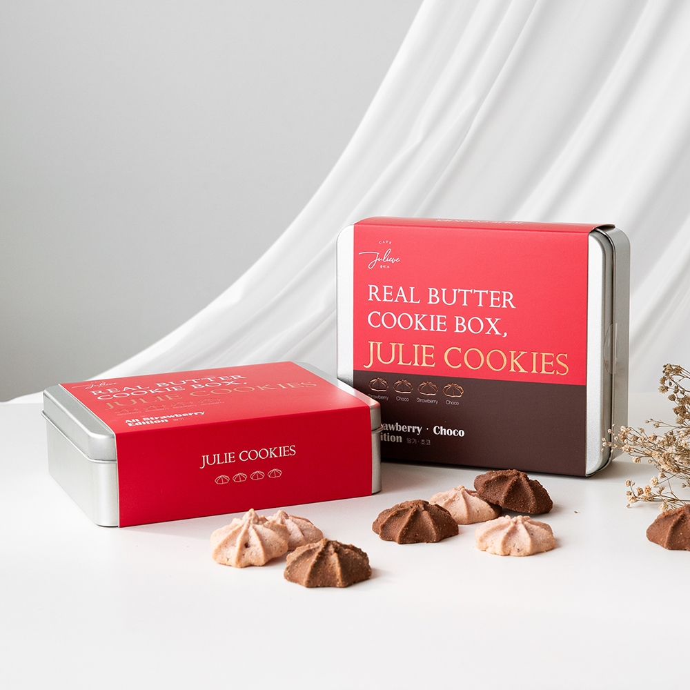 Julie cookies strawberry choco edition- Korean No.1 butter cookies for ...