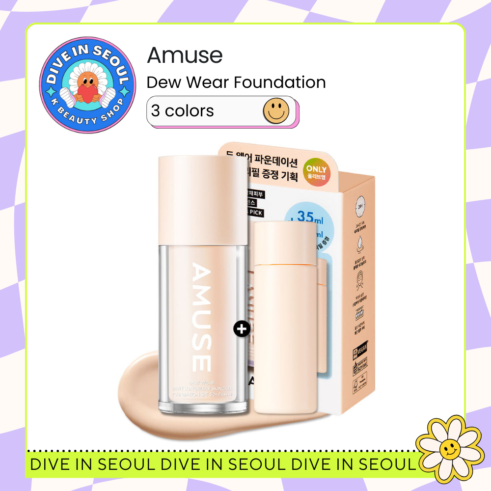 [AMUSE] Dew Wear Foundation – 3 colors / 35ml + Refill | Shopee Philippines