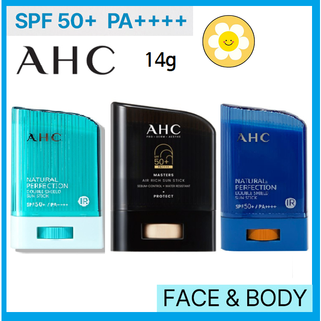 [AHC] Natural perfection double shield sun stick// Masters air rich sun stick 14g | Shopee ...