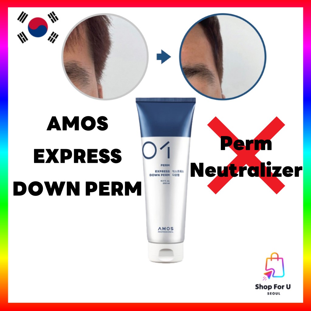 [AMOS] Express Down Perm 250ml For Men Premium Fast Down Perm Settle ...