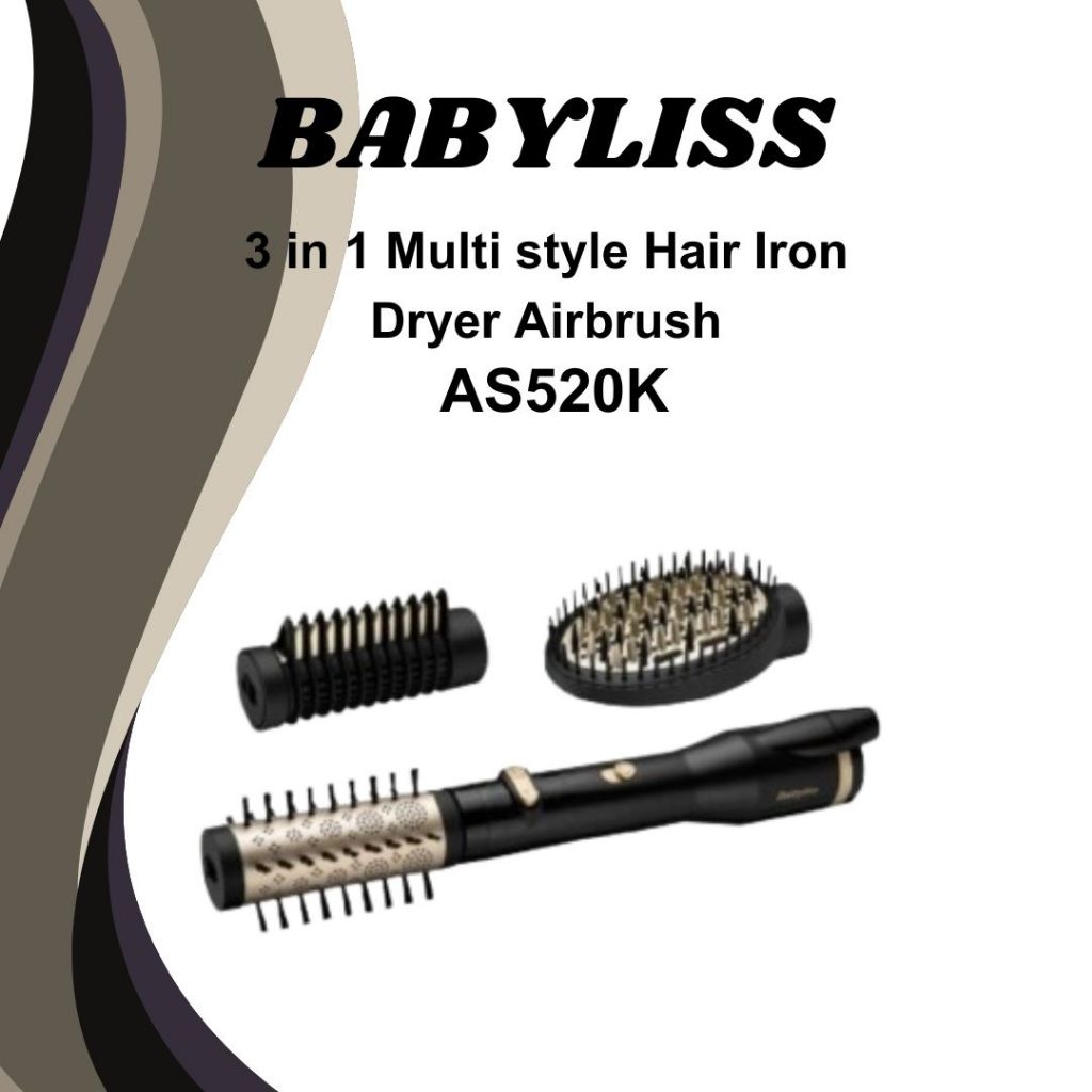 [BABYLISS]Multi style Hair Iron Dryer Airbrush-AS520K | Shopee Philippines