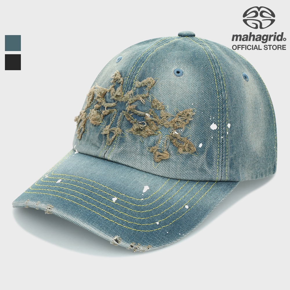 [MAHAGRID] Washed Denim Cross Star Cap_Unisex_Korean style | Shopee ...