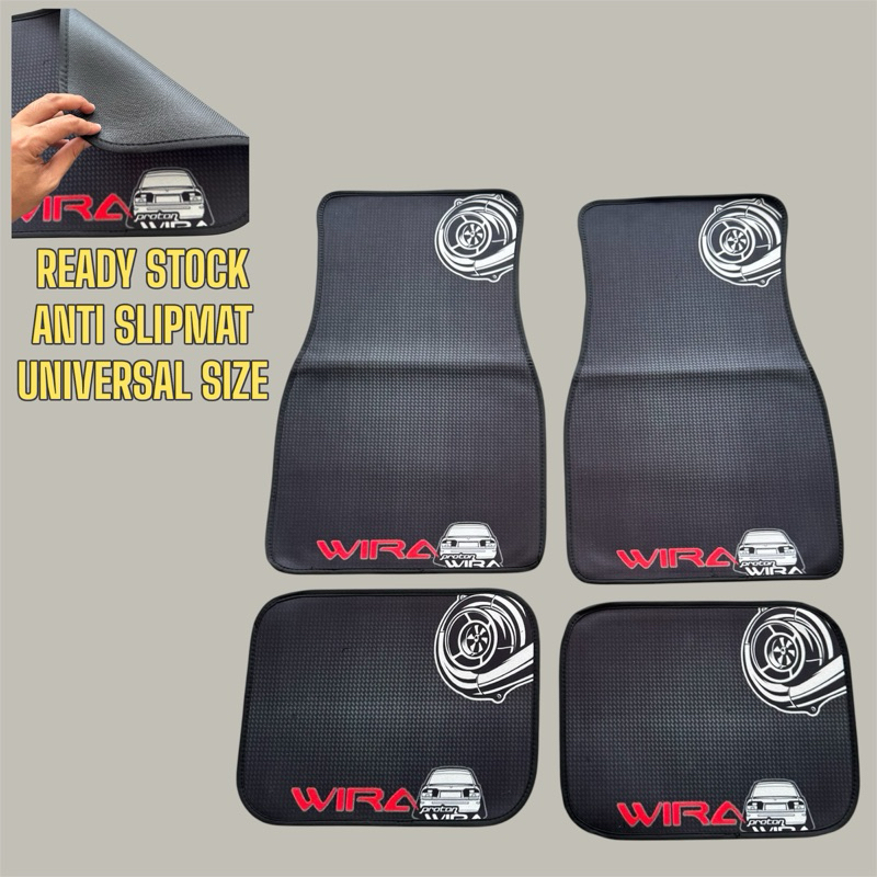 karpet wira universal saiz 4pcs proton wira tulisan wira evo turbo wira ...