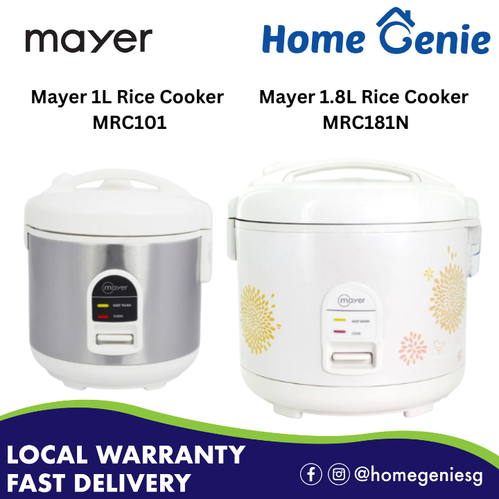 1L Mayer 1.8L Rice Cooker (MRC101 / MRC181N) Non-Stick Include Steam ...
