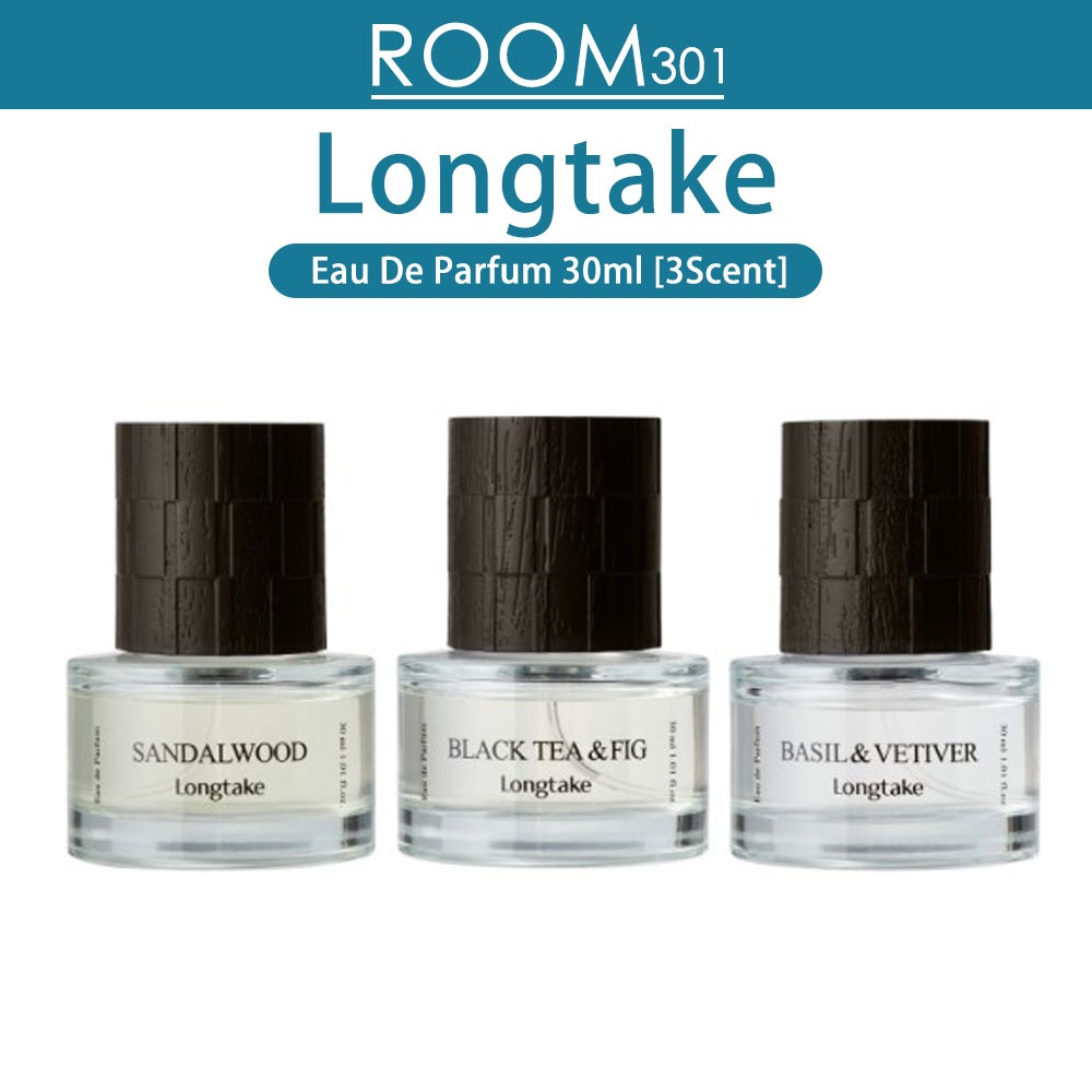 [LONGTAKE] Eau De Parfum (30ML) 3SCENTS [Sandalwood / Black Tea & Fig / Basil & Vetiver ...