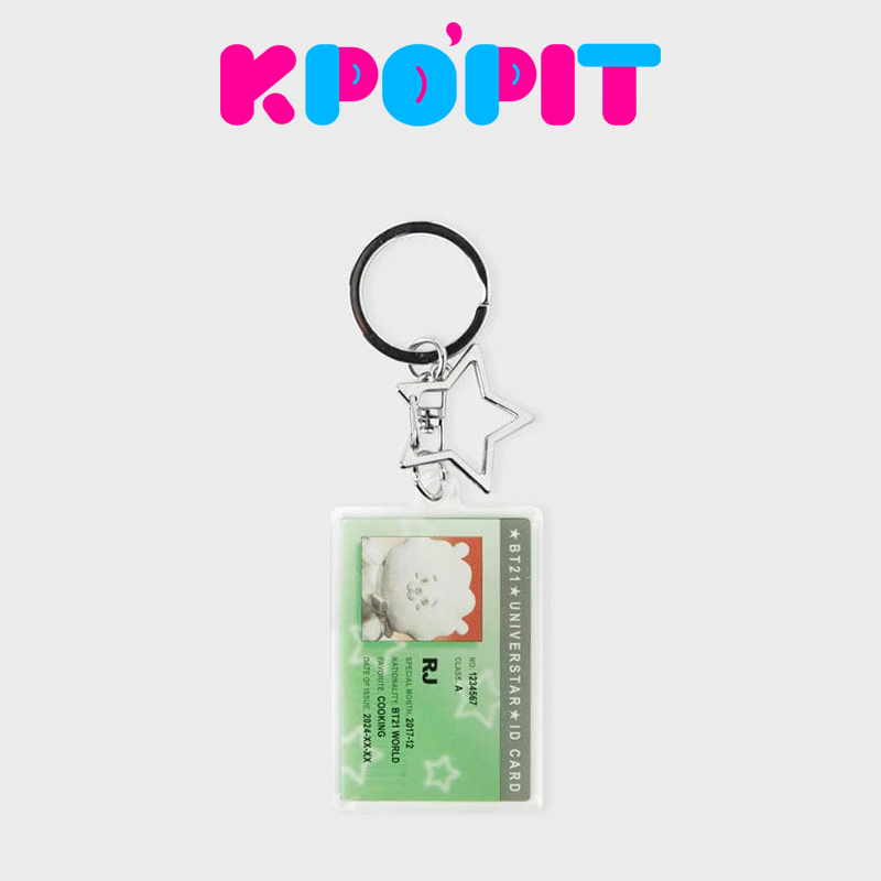 BT21 RJ ID CARD ACRYLIC KEYRING SILVER EDITION | Shopee Philippines