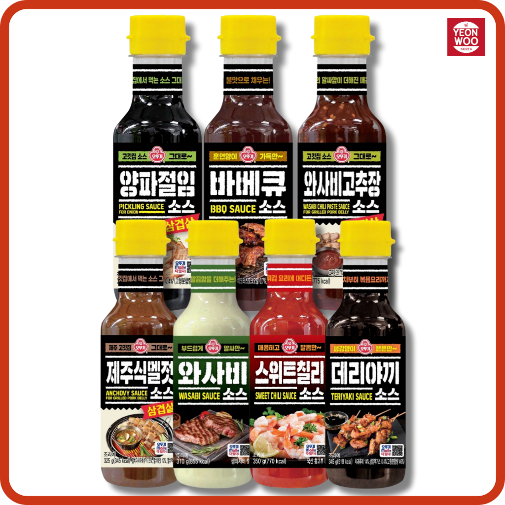 Ottogi 7 SAUCE( BBQ, WASABI, WASABI CHILI PASTA SAUCE, TERRIYAKI, SWEET ...