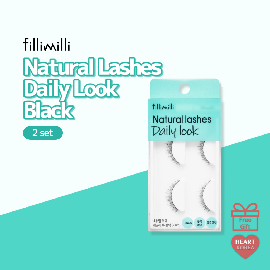 Fillimilli Natural Lashes Daily Look Black(2 SET) | Shopee Philippines