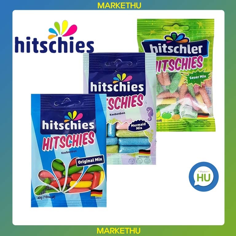 Hitschler Jelly 3 types Hitschies Original ,Mermaid Mix, 3.Sour mix 40g ...