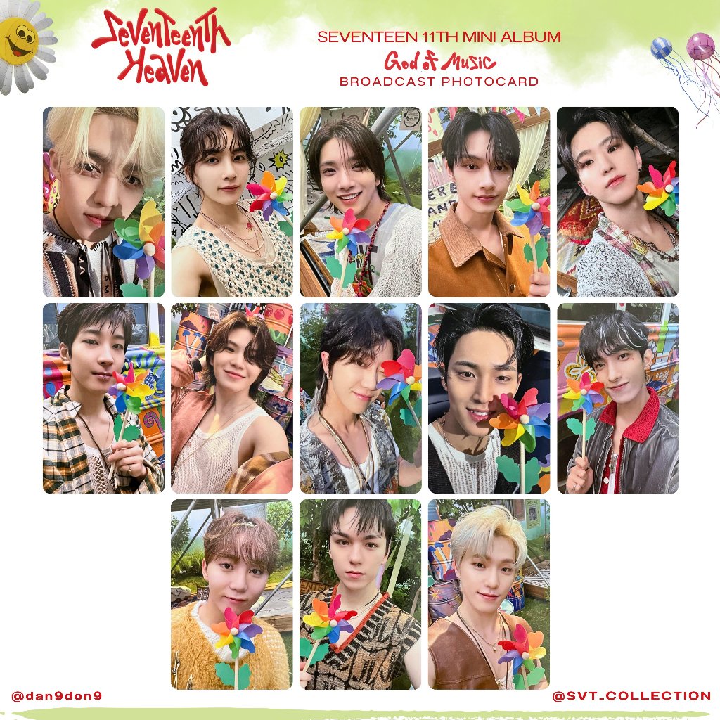 SEVENTEEN 11TH MINI ALBUM God of Music BROADCAST PHOTOCARD | Shopee ...