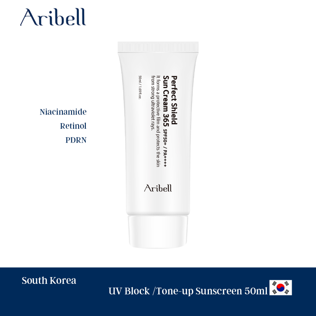 Aribell Perfect Shield Sun Cream 365 Korean Sunscreen SPF 50+ Whitening ...