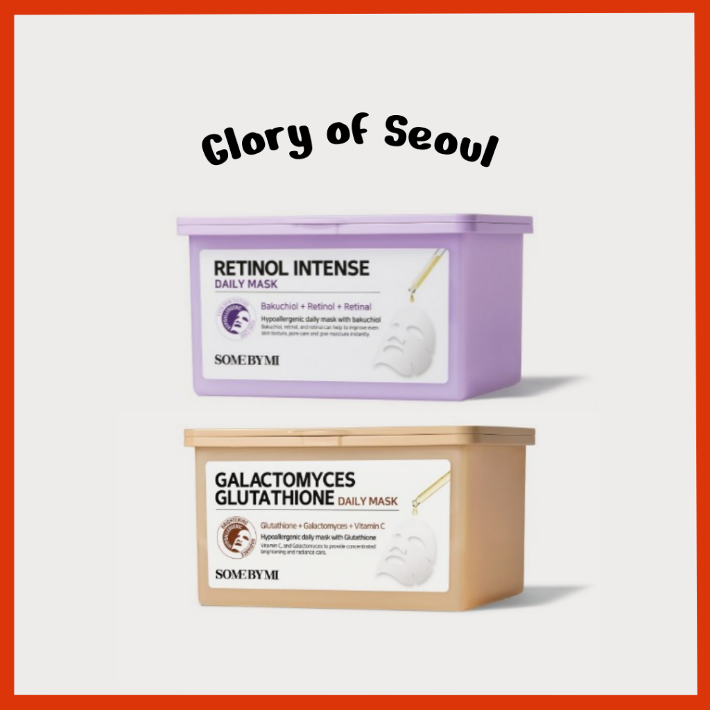 SOME BY MI Daily Mask 2Type(Galactomyces Glutathione/Retinol Intense ...