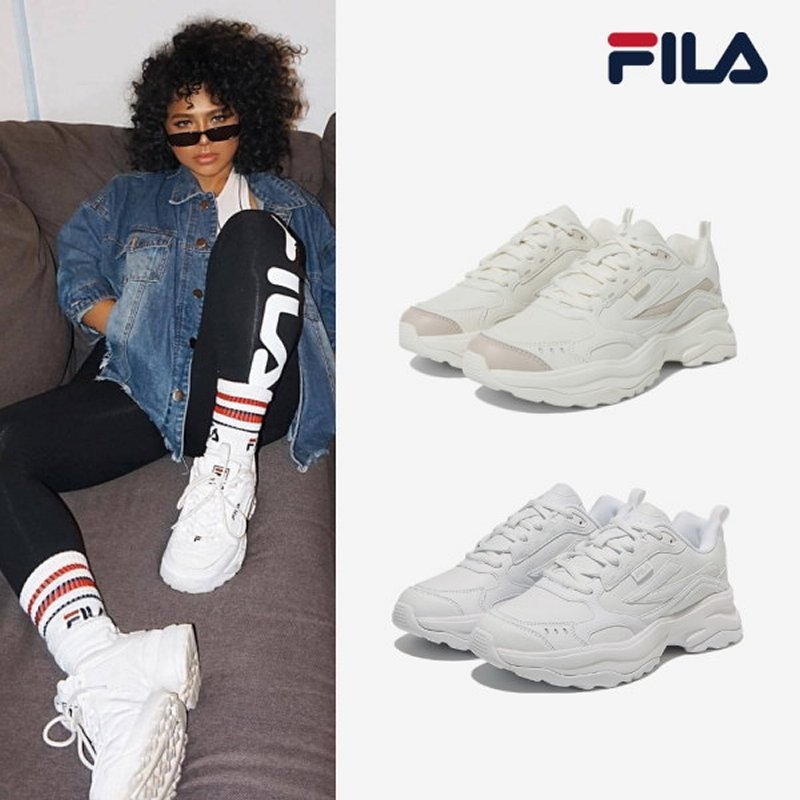 FILA Woodblock STR 2 Colors Sneakers FILA Korea 100% Authentic | Shopee ...