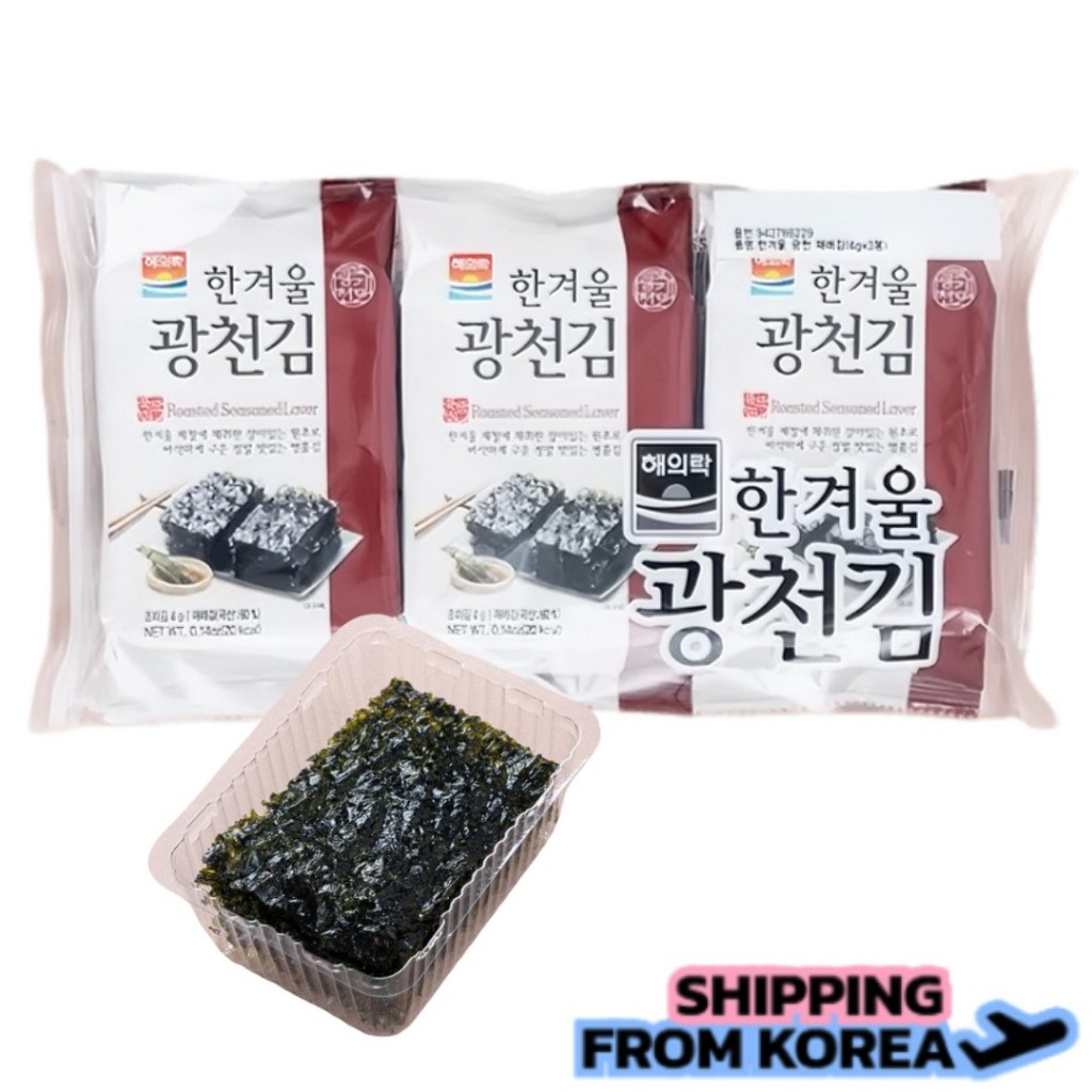 Gwangcheon Gim Traditional Roasted Seaweed Snack 12g (4g x 3EA ...