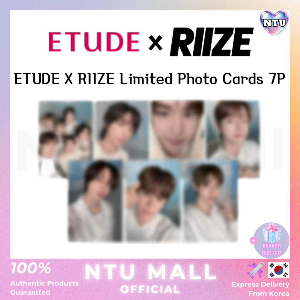 ETUDE X RIIZE Limited Special Photo Cards 7P (+Autograph) | Shopee ...