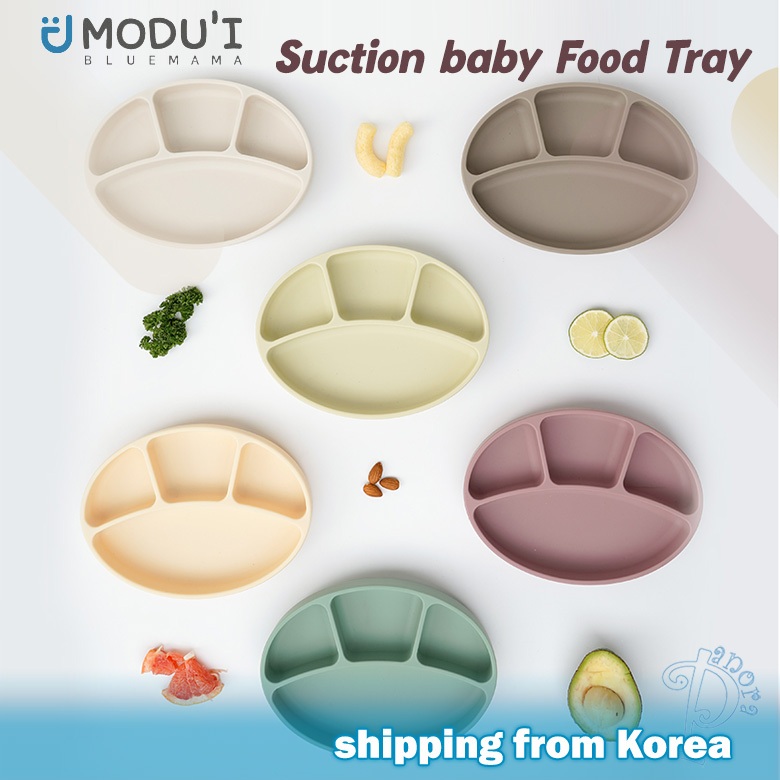 Modu'I Blue Mama Suction Food Tray & Tray Lid / MODUI / Shipping from ...