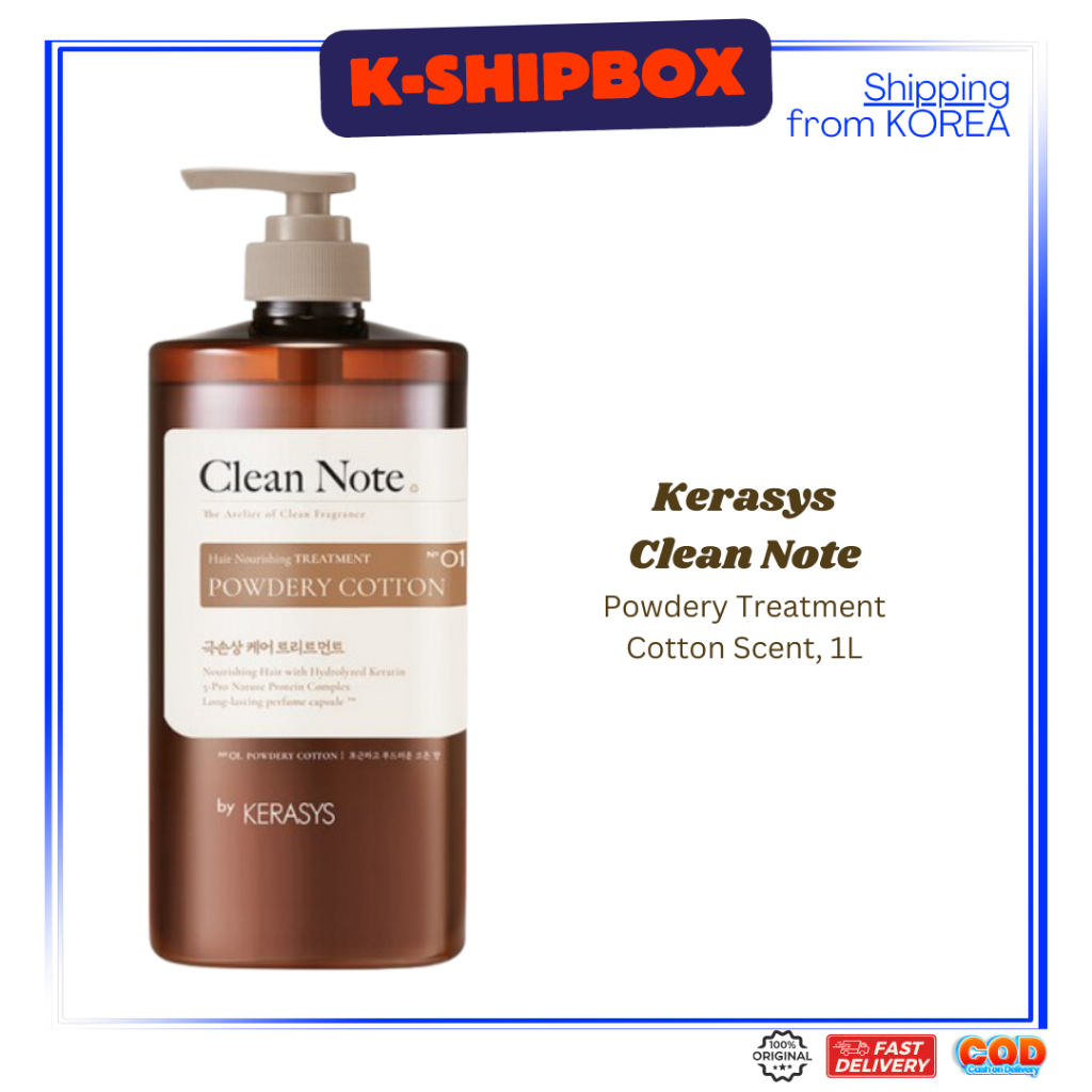 KERASYS Clean Note Hair Treatment 1L - Deep Conditioning, Softness And Powdery Cotton Scent for ...