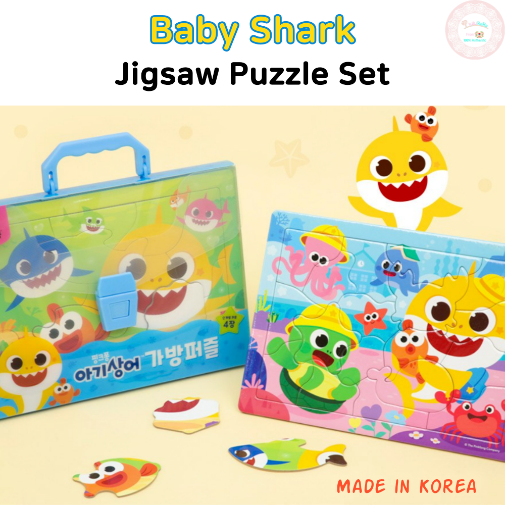 Pinkfong Baby Shark Puzzle Kids Puzzle Kids Jigsaw Puzzle Set 4 Pack ...