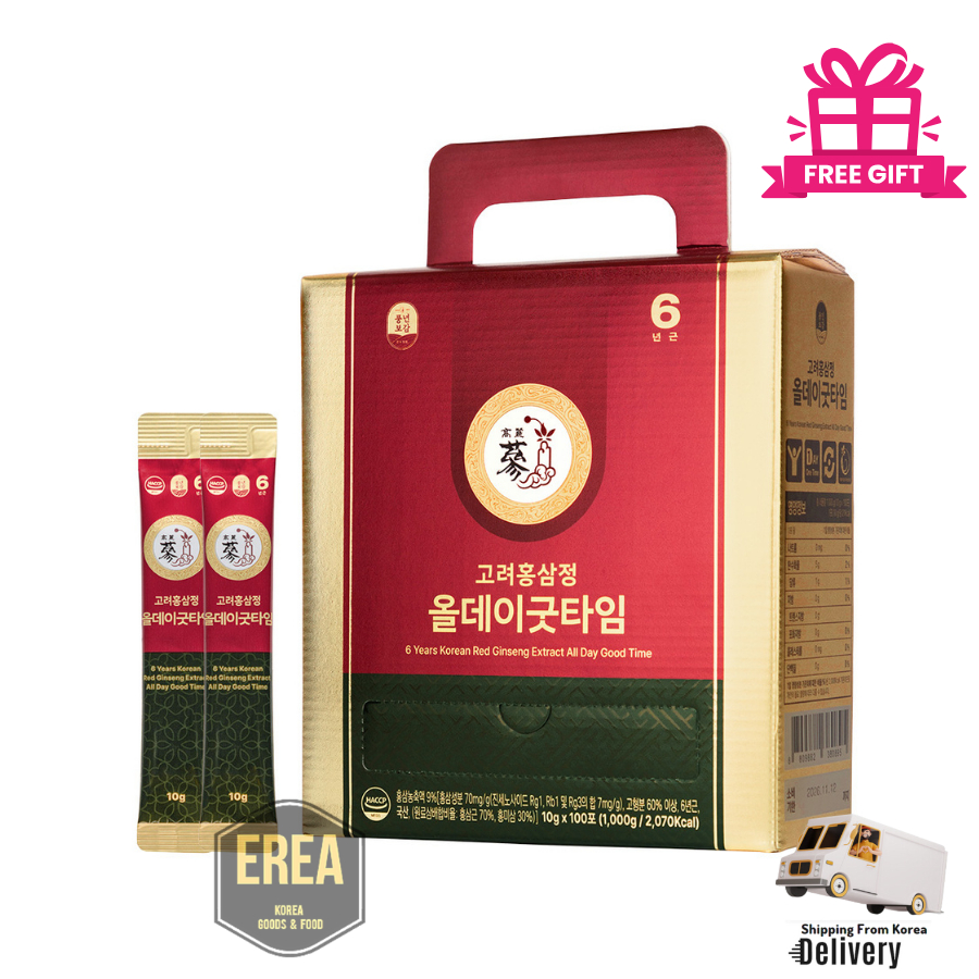Korean red ginseng extract All Day Good Time 100Pcs X 10g | Shopee ...