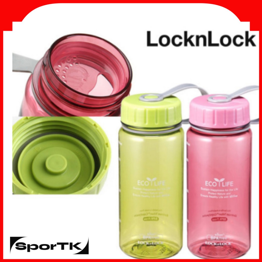 LocknLock Tritan Echo Slim Bisfree Water Bottle 400ml (Pink/Green) | Shopee Philippines