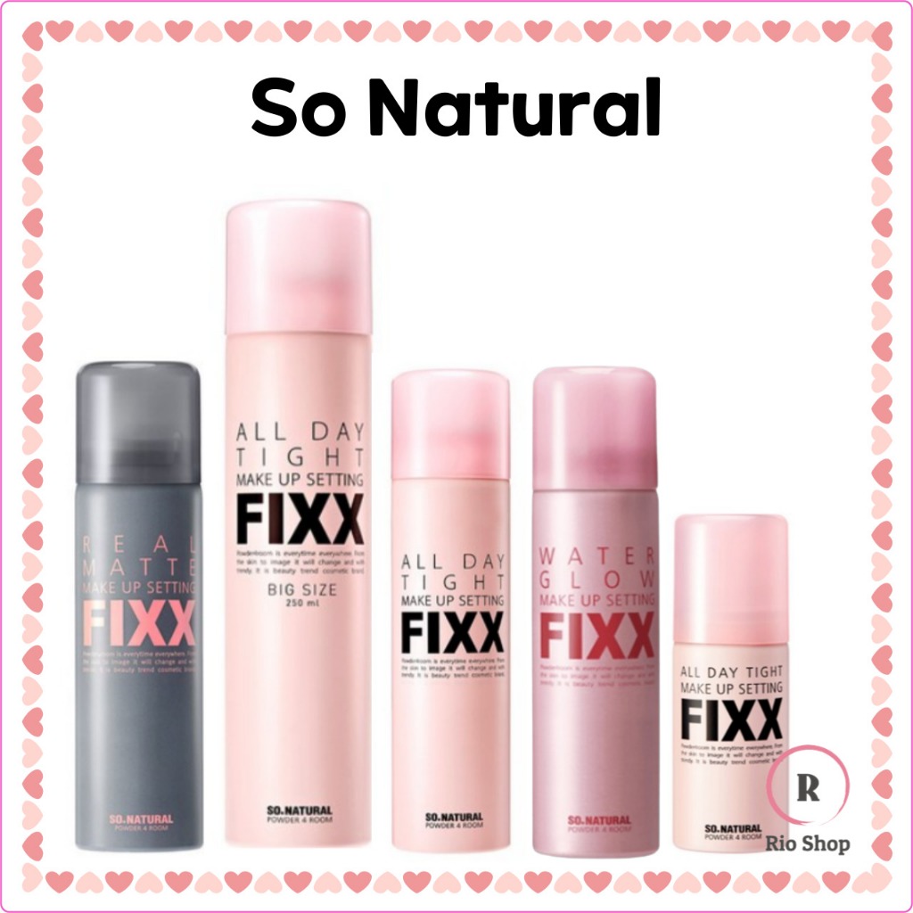 So Natural x Makeup Setting Fixer All Day Tight / Water Glow / Real ...