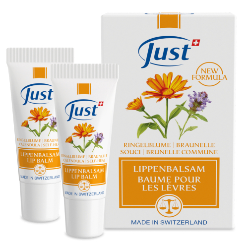 Original [Swiss JUST] Calendula Lip Balm 20 ml (10 ml * 2 pcs ) (Made ...
