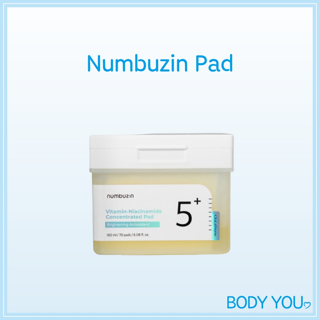 [Numbuzin] No.5 Vitamin-Niacinamide Concentrated Pad 180ml (70 Pads) / No. 5 Pad Glutathione C ...