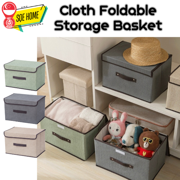 SG Fabric Folding Storage Box Clothing Sorting Box Non Woven Dustproof ...