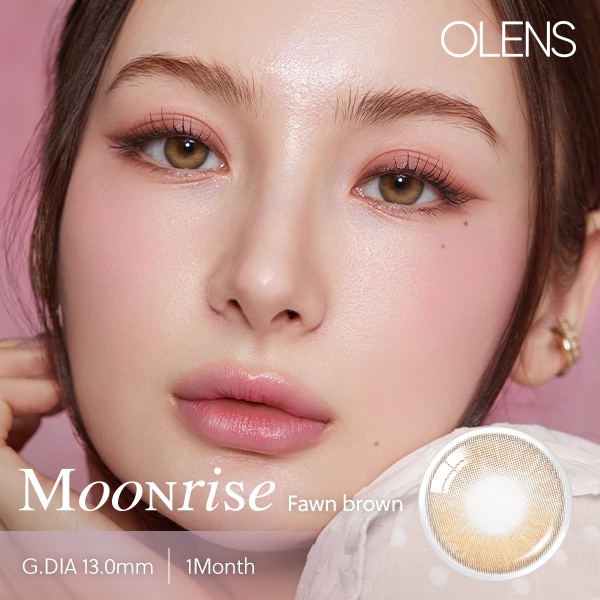 OLENS Official Moonrise 1Month Fawn Brown 2P Contact Lens | Shopee ...
