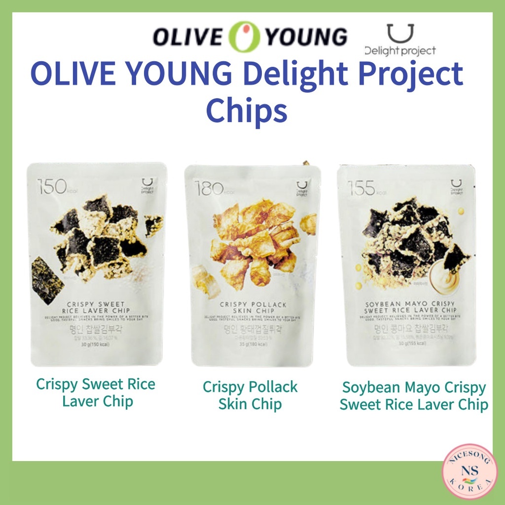 [OLIVE YOUNG]Delight Project Korean Chips (Crispy Sweet Rice Laver ...