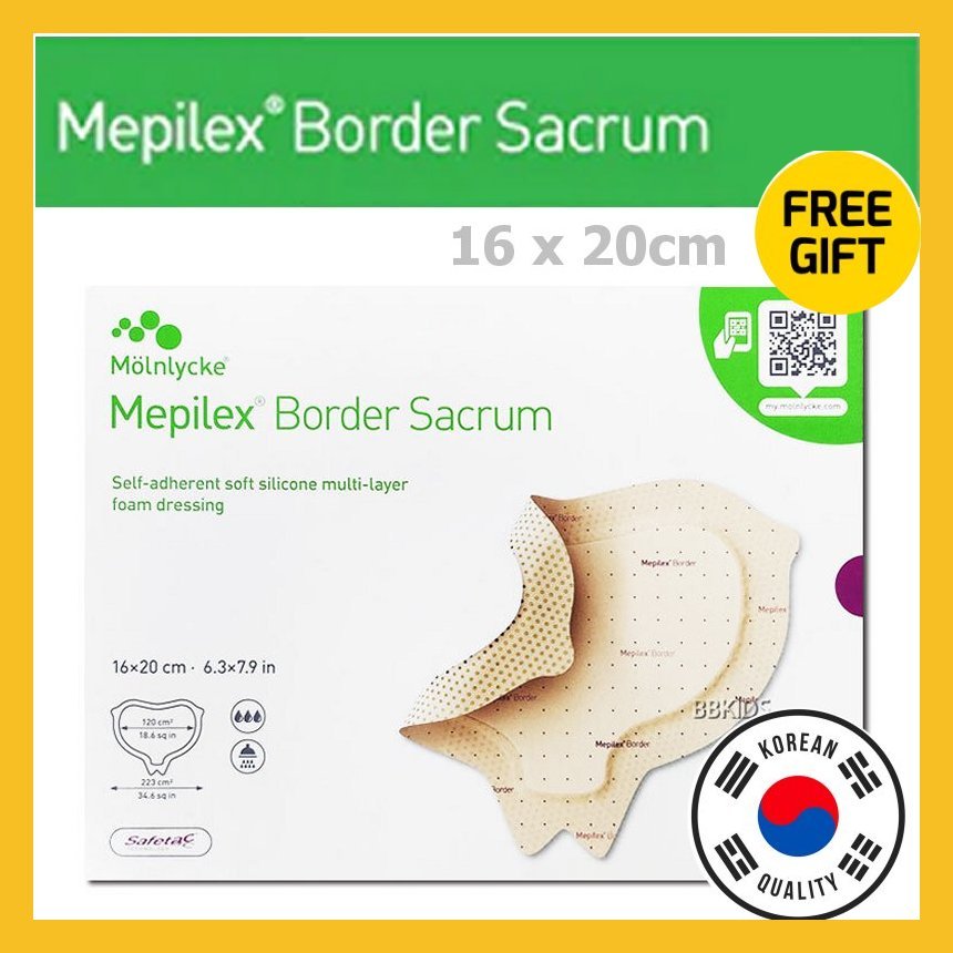 Mepilex Border Sacrum 16 X 20cm 5/10 Pcs Self-Adhesive Foam Dressings ...