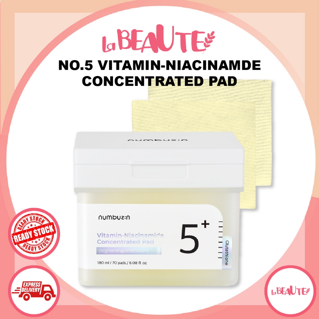 NUMBUZIN No.5 Vitamin-Niacinamide Concentrated Pad 180ml (70Pads) | Shopee Philippines