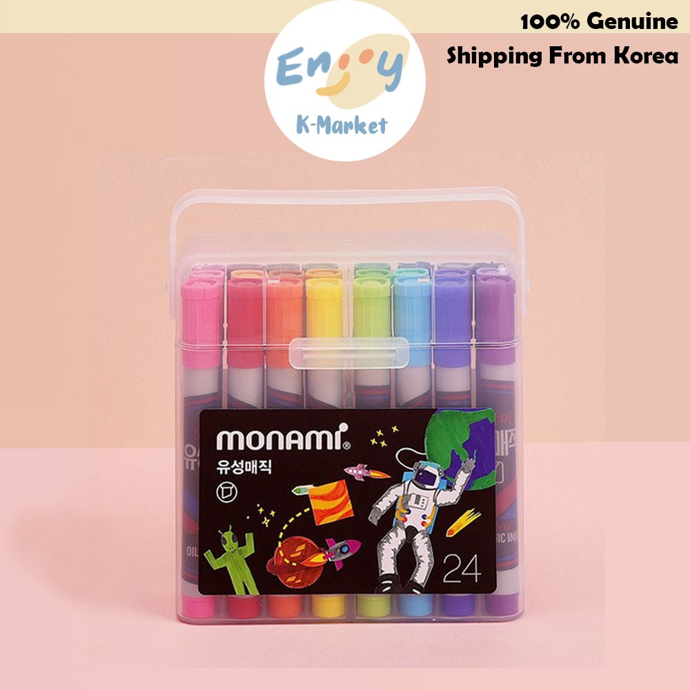[MONAMI] Permanent Marker (24 colors_Square nib) | Shopee Philippines