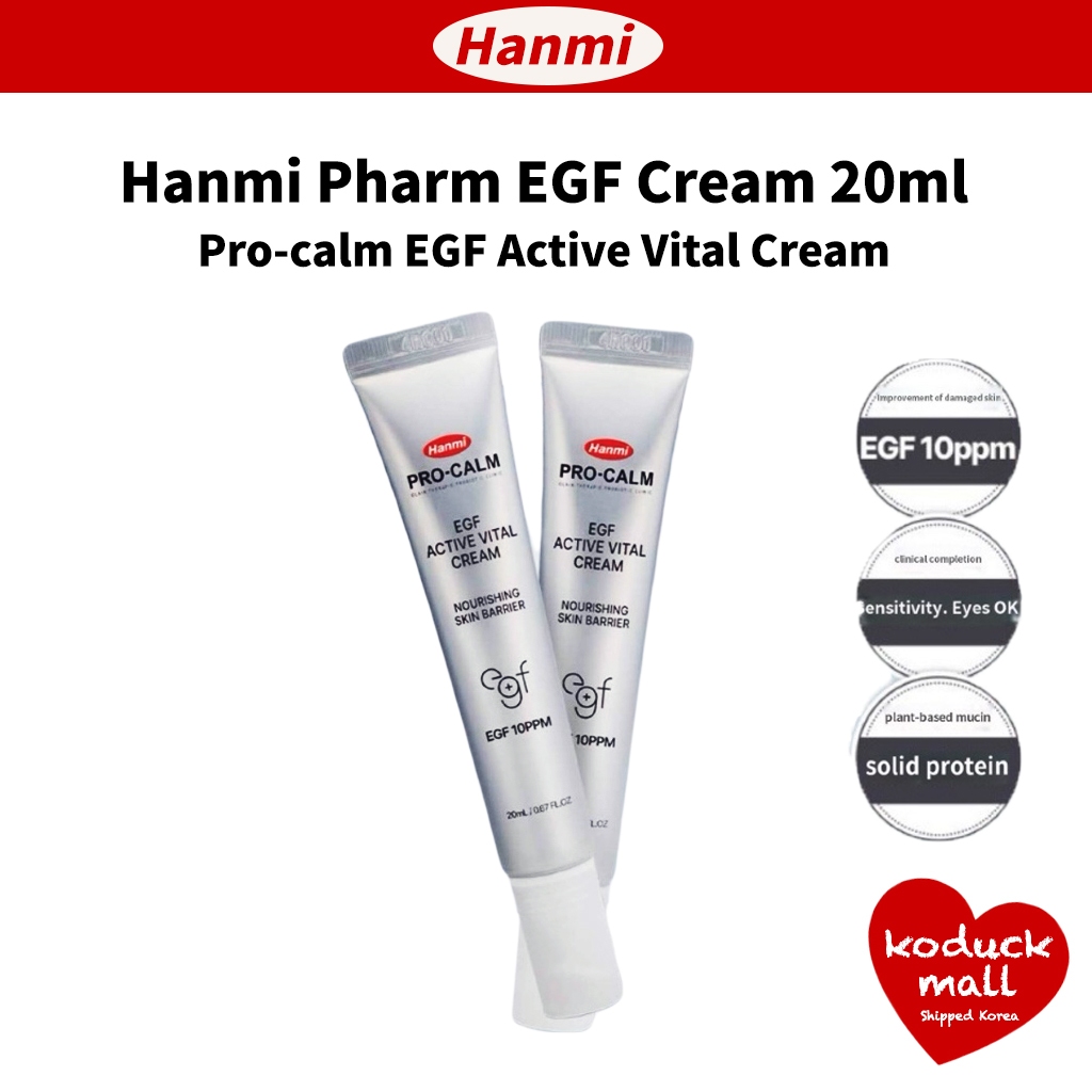KOREA Rejuvenex HANMI PHARM Pro-Calm EGF 20ml Active Vital Cream | Skin Recovery Panthenol ...