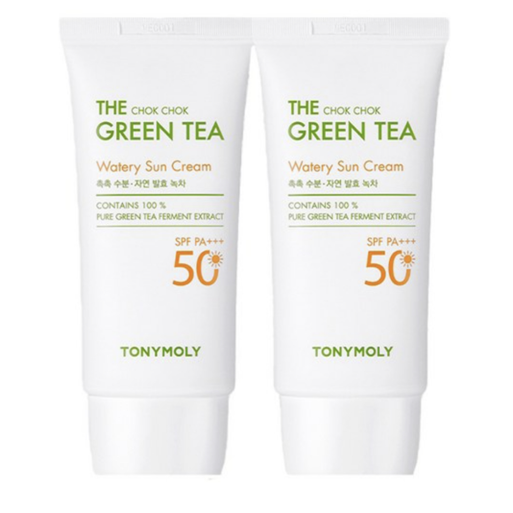 TONYMOLY The Chok Chok Green Tea Watery Sun Cream SPF50 PA+++, 50ml (2 Pieces) | Shopee Philippines