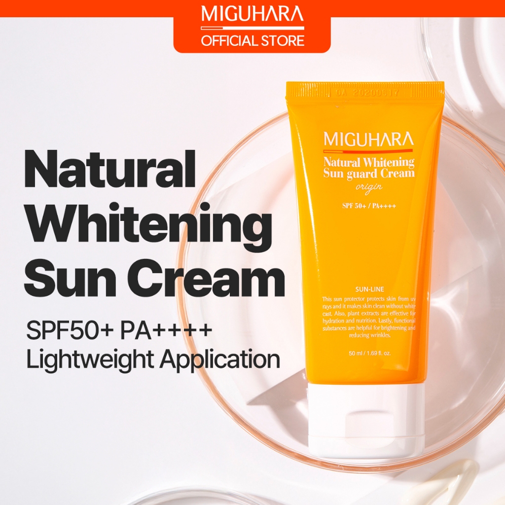 MIGUHARA Natural Whitening Sun Guard Cream SPF 50+ PA++++ 50ml [EXP 11/ ...