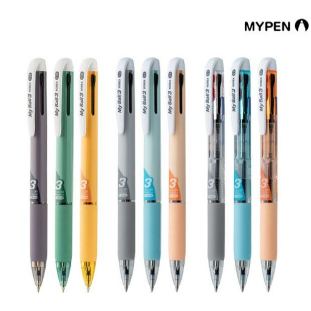 [Made In Korea]MY PEN 3 Color Ballpoint Pen(0.38/0.5/0.7mm) 3PCS SET ...