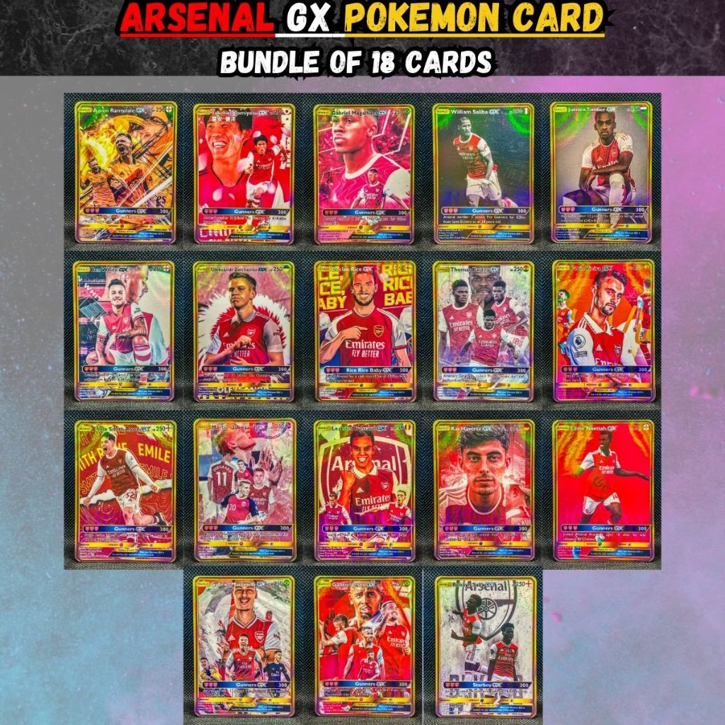 Arsenal x Pokemon GX Cards (Bundle of 18 Cards) | Shopee Philippines