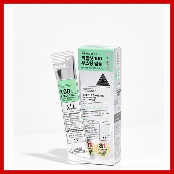 daiso VT Riddle Shot 100 Facial Boosting First Ampoule 2 ml × 6 pieces ...
