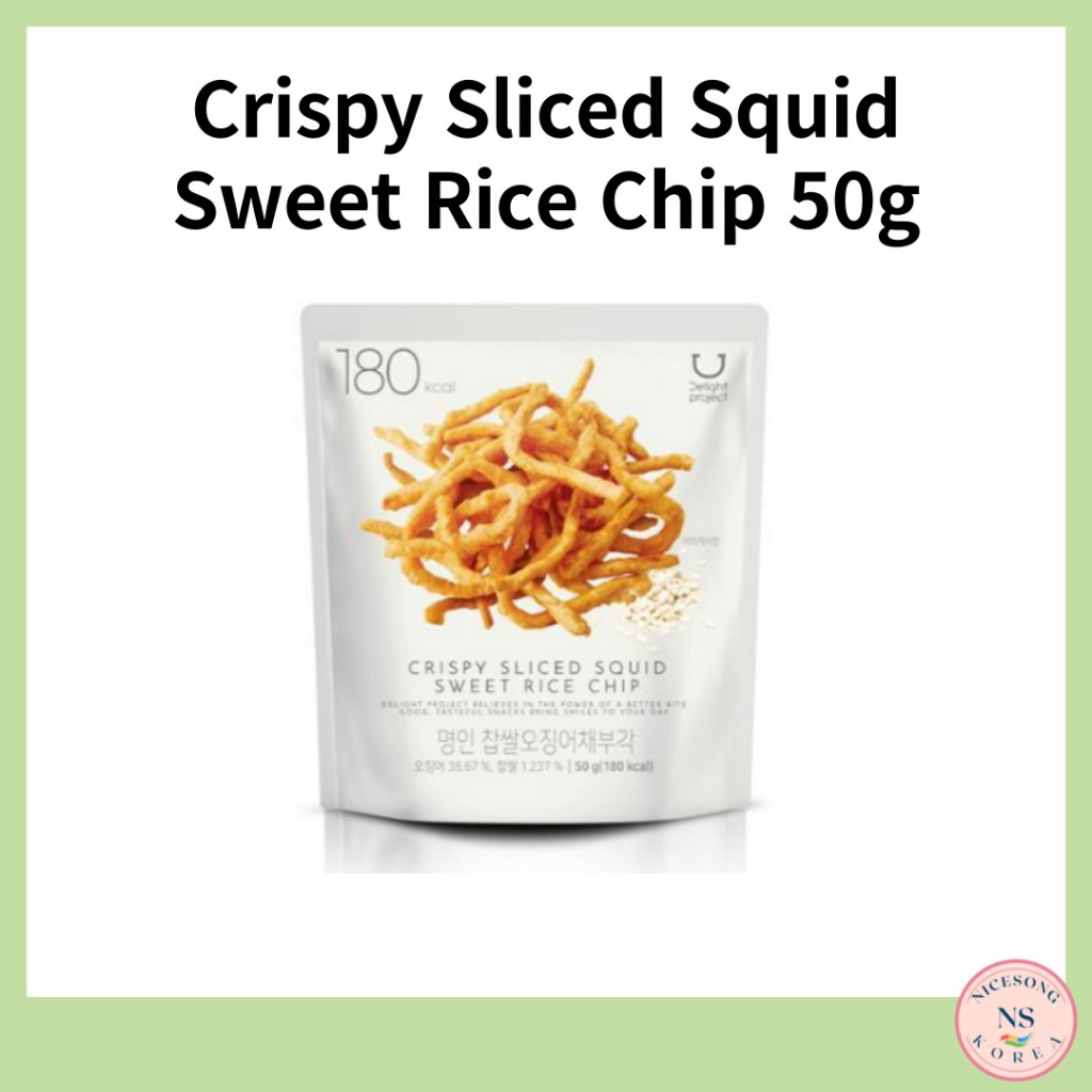 [Delight Project]Crispy Sliced Squid Sweet Rice Chip(50g) | Shopee ...