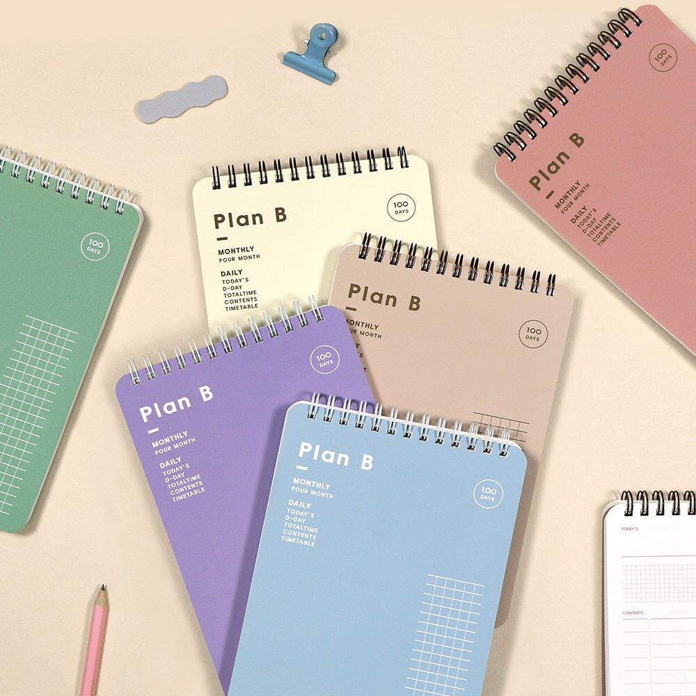 KOREA 7321 Plan B Study Planner 100 Days Undated - Monthly Plan Daily ...