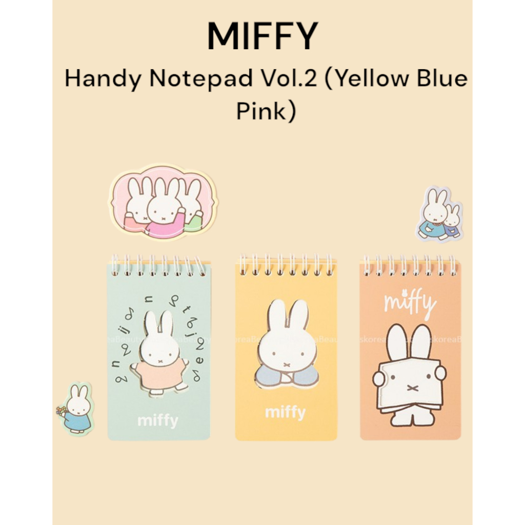 [MIFFY] Handy Notepad Vol.2 (Yellow Blue Pink) | Shopee Philippines