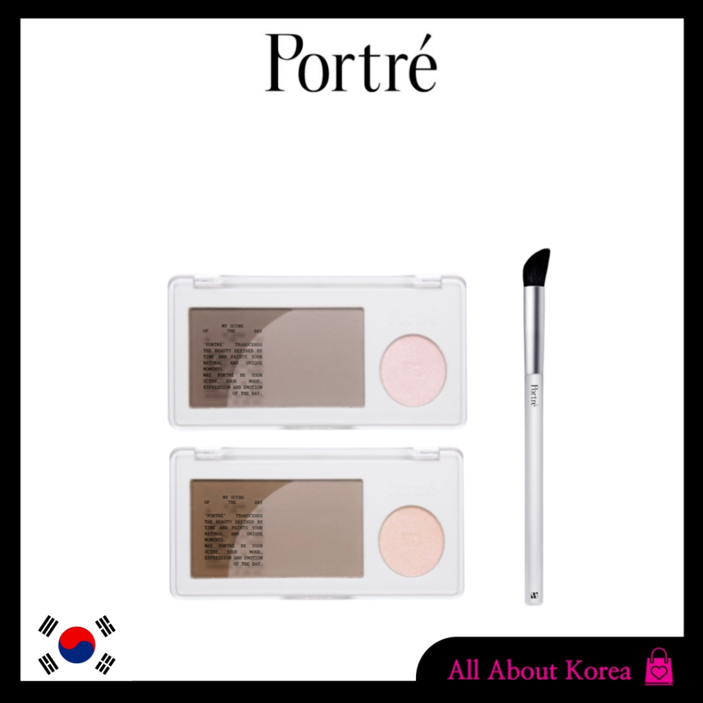 [PORTRE]Shade& Shine Duo 2colors (+Nose Shading Brush) | Shopee Philippines
