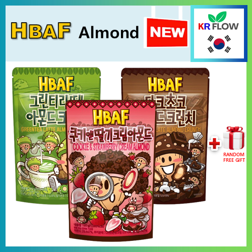 ★NEW★[HBAF] Korean Almond Snack Collection (170/190g) + RANDOM FREE GIFT / Greentea Latte Almond ...