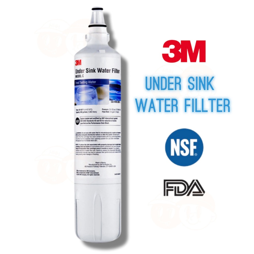 3M Water Filter Cartridge for USF-C Under Sink Water Purifier High ...
