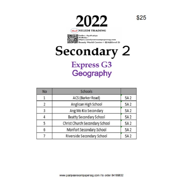 Sec 2 Past Year Exam papers Hard Copy (Express / NA / NT) | Shopee ...