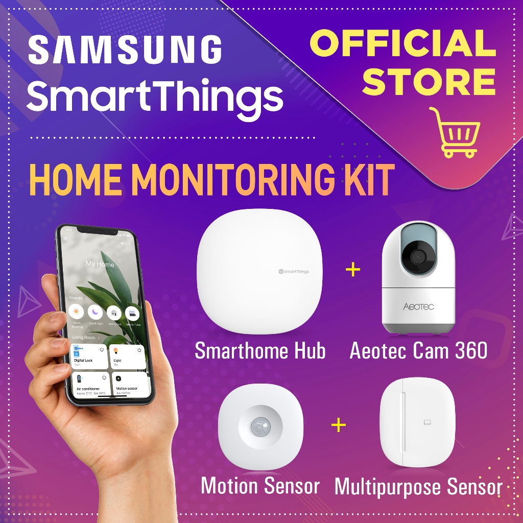 HOME MONITORING KIT SAMSUNG SMARTTHINGS COMBO (1 YEAR WARRANTY ...