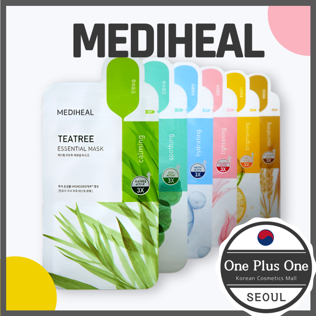 MEDIHEAL Essential Mask Pack Healing Line x 10 sheets (1 box) 5 Types ...